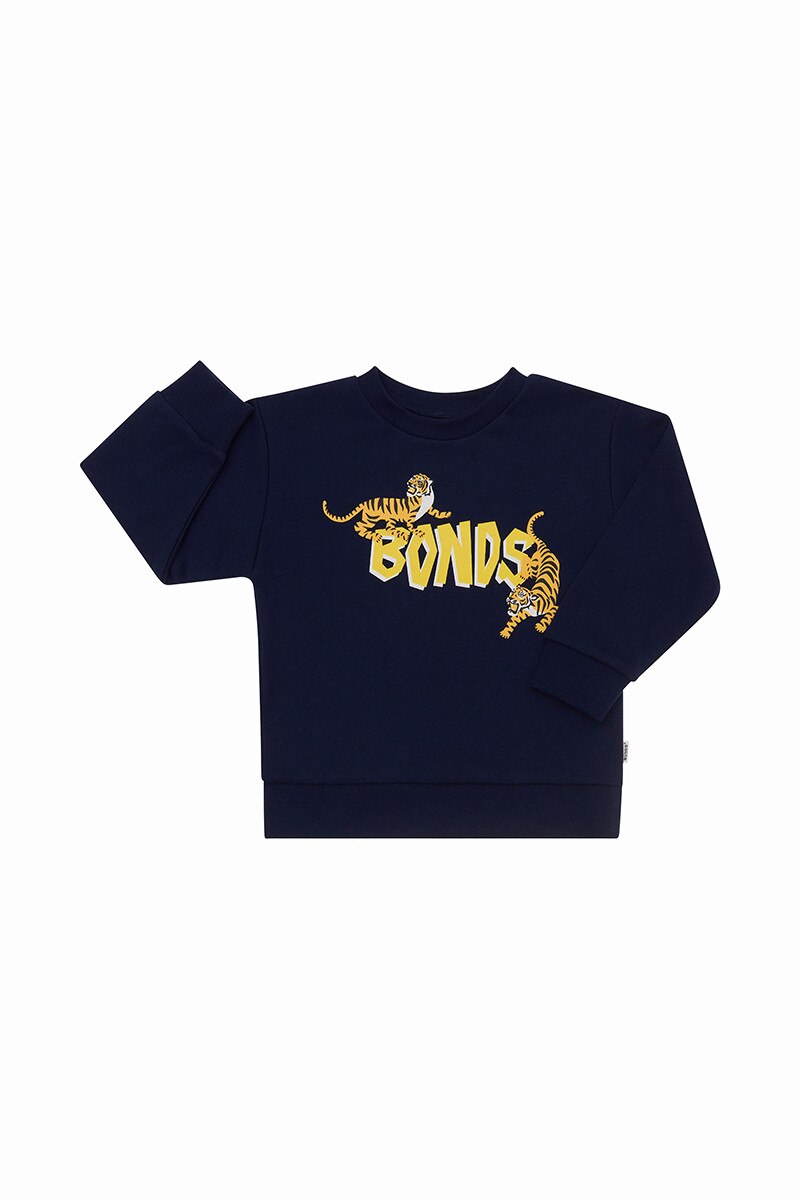 BONDS Originals Kids Terry Pullover | KWD9K | Tiger Bonds Navy