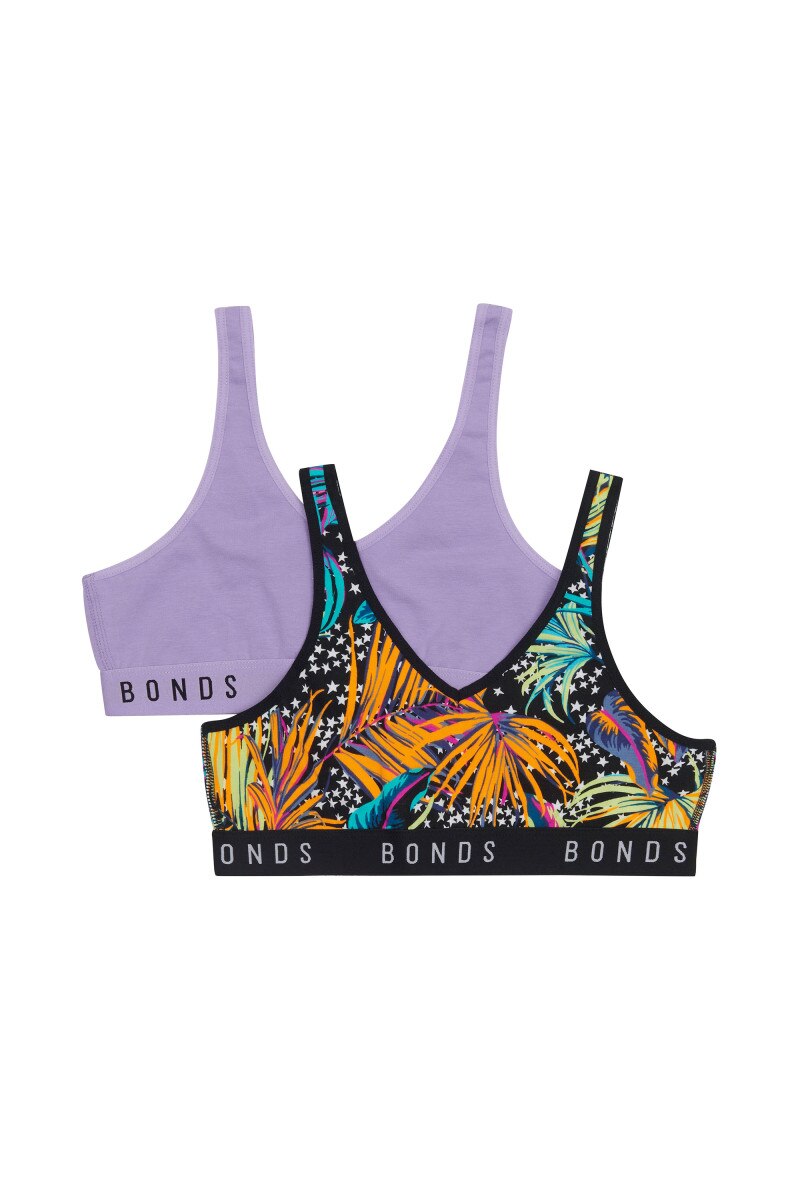 BONDS Hipster Tank Crop 2 Pack | UWWT2A | Palmy Night