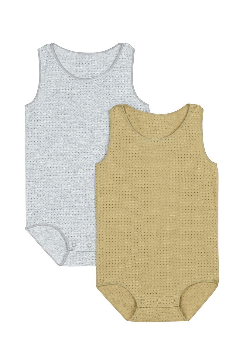 Bonds Wondercool Eyelet Singletsuit 2 Pack | Baby Baby Bodysuit | BX3KA
