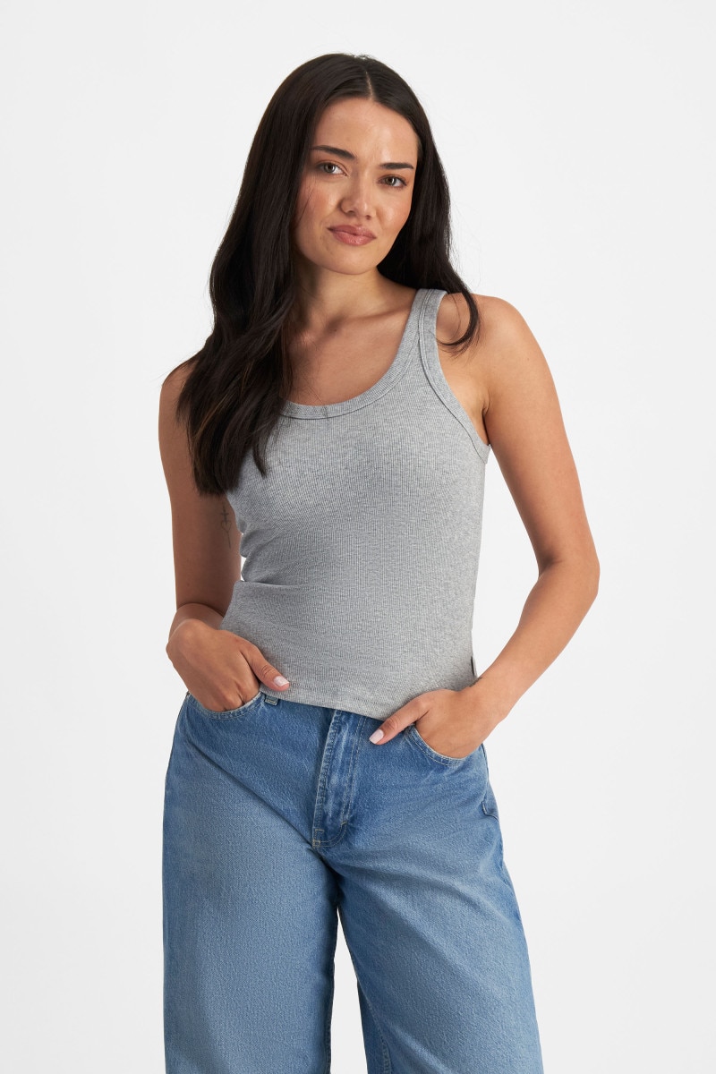Bonds Organic Cotton Rib Scoop Tank | Womens Singlet| CQJNI