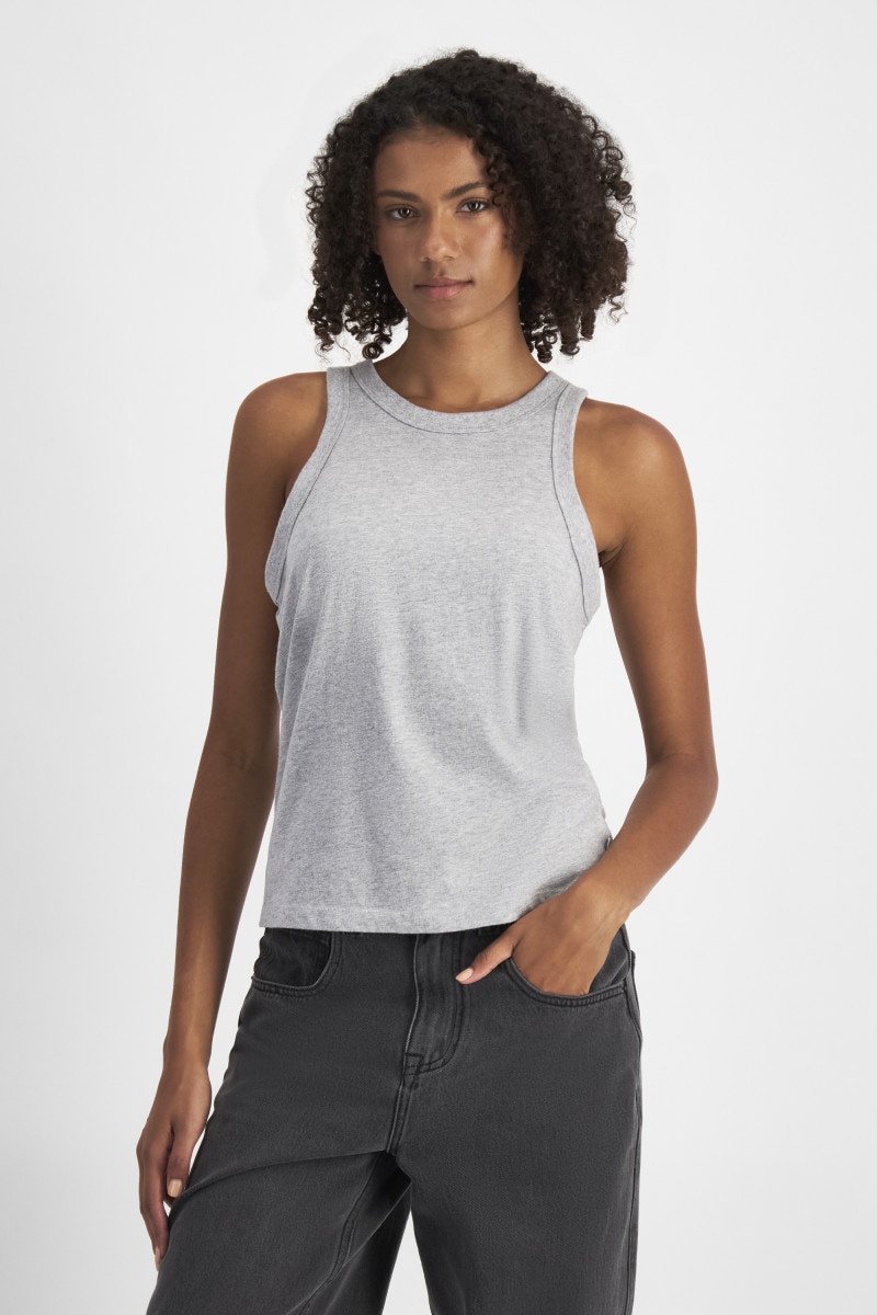 Buy Women's Midweight Crew Tank in Electric Marle Online | BONDS