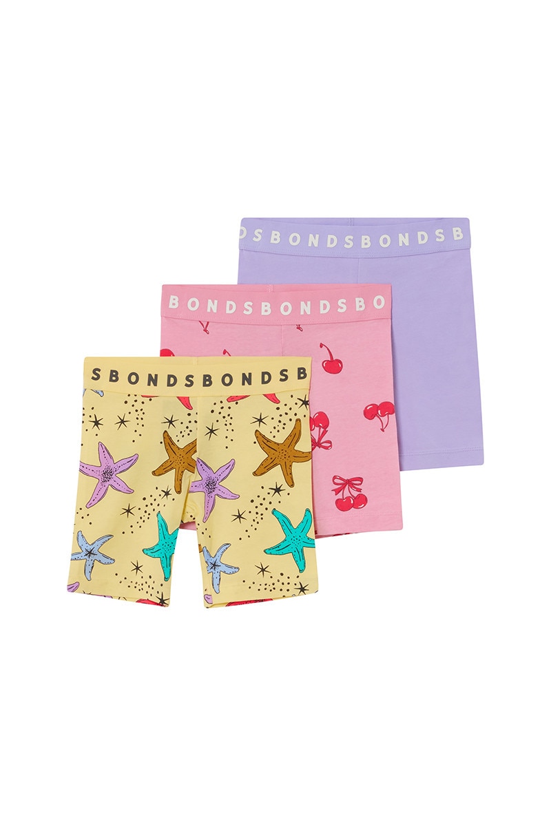 Buy Kid's Next Gen Bike Short 3 Pack in Starry Sea Sway Yellow/Cherry ...
