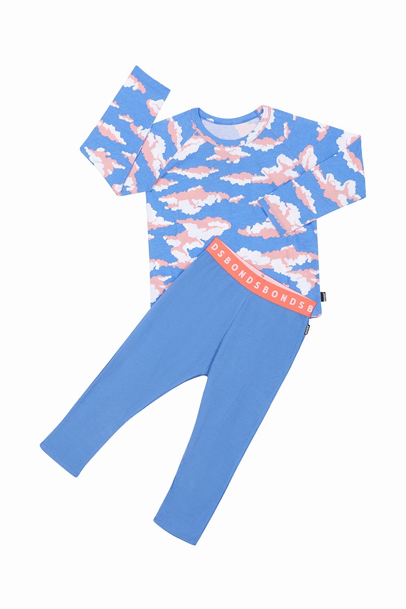 Bonds Kids Long Sleeve Waffle Sleep Set | Kids Sleep Set | KVXTK