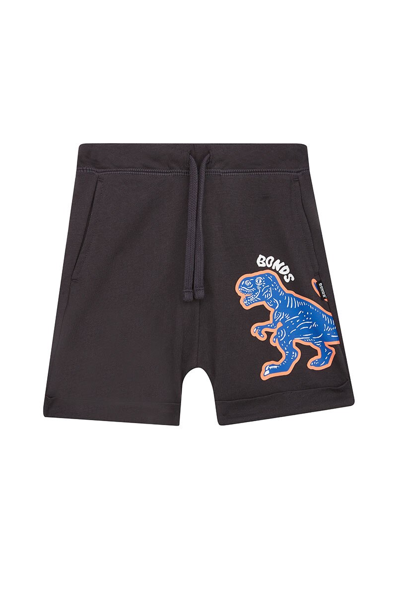 BONDS Kids Hipster Short | KWENK | Little T-Rex Charcoal
