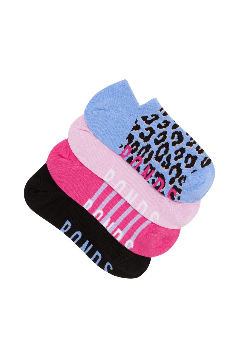 Bonds Womens Pattern No Show Socks 4 Pack | Womens Socks | LXT94N