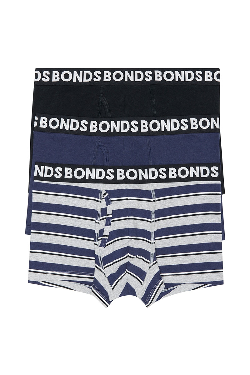 BONDS Everyday Classic Trunk 3 Pack | MWQ33A | Stripe 1Y6