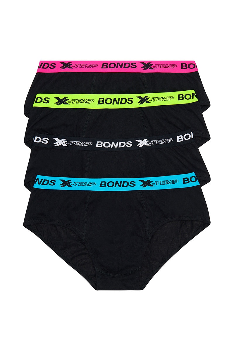 BONDS X-Temp Brief 4 Pack | MXEG4A | Pack 1