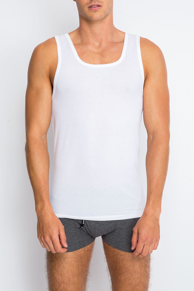 Buy Men's Coral Island Singlet in White Online | BONDS