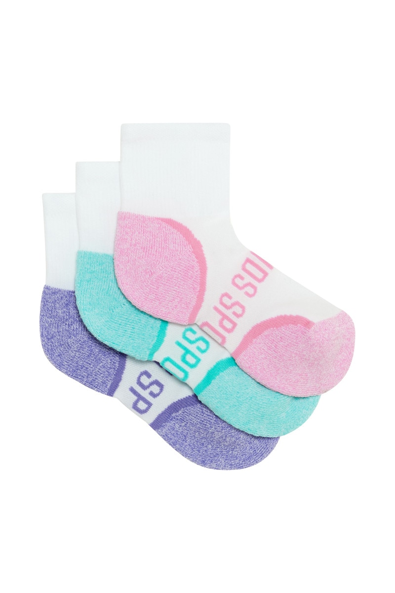 Bonds Kids Ultimate Comfort Quarter Crew Socks 3 Pack | Kids Socks | RXJK3N