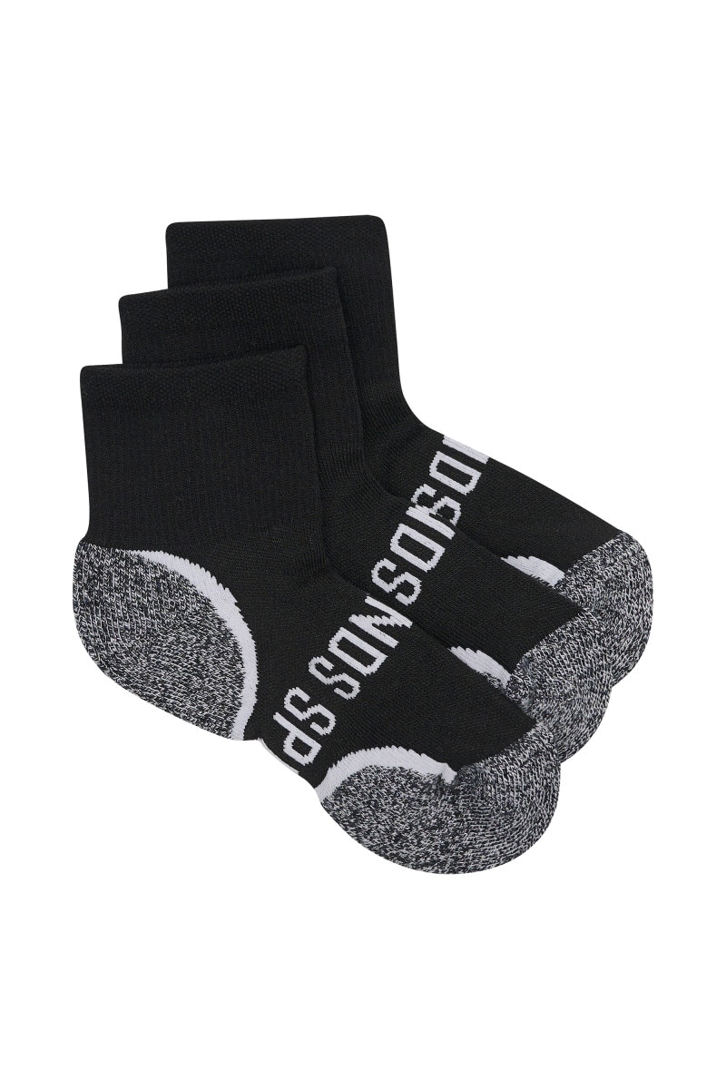 Bonds Kids Ultimate Comfort Quarter Crew Socks 3 Pack | Kids Socks | RXJK3N