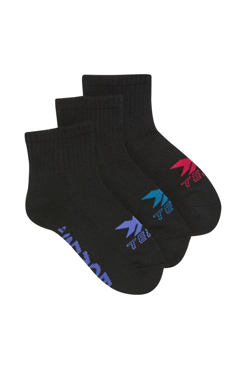 Bonds Kids X-Temp Quarter Crew Socks 3 Pack | Kids Socks | RY7X3N
