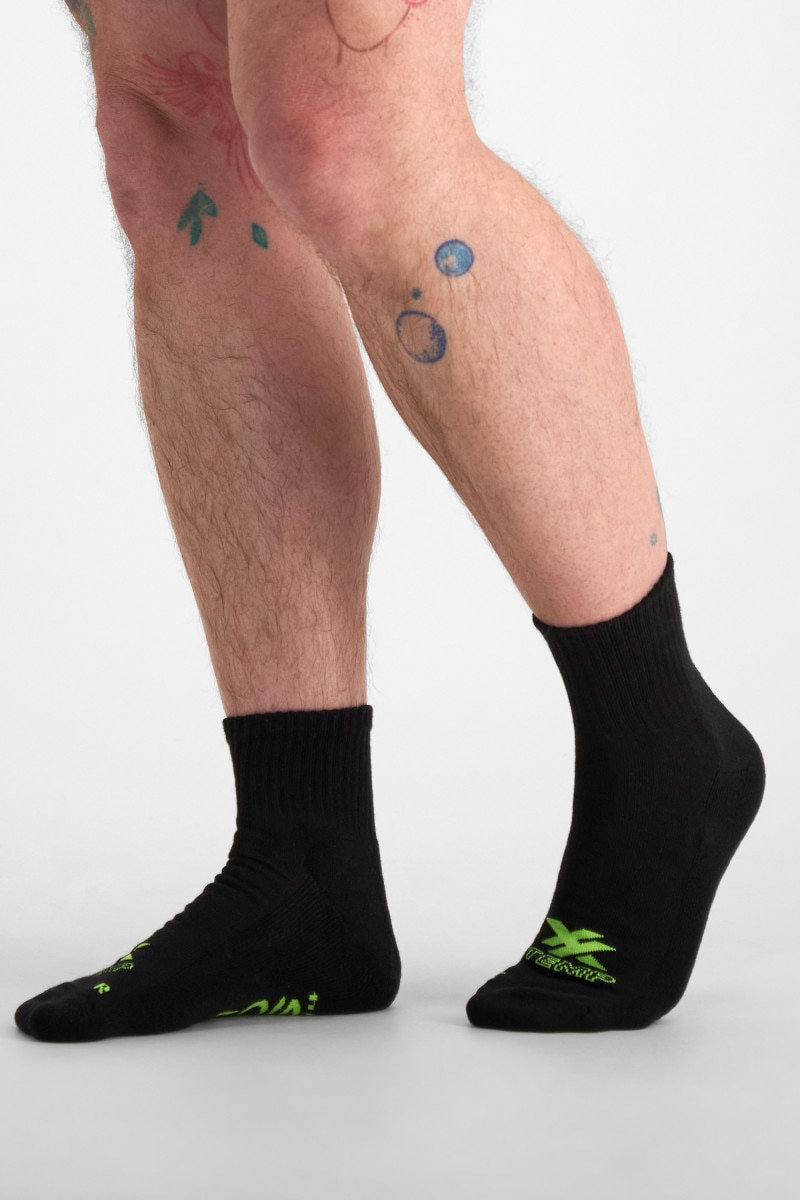 Buy Men's Mens X-Temp Quarter Crew Socks 2 Pack in Black Online | BONDS