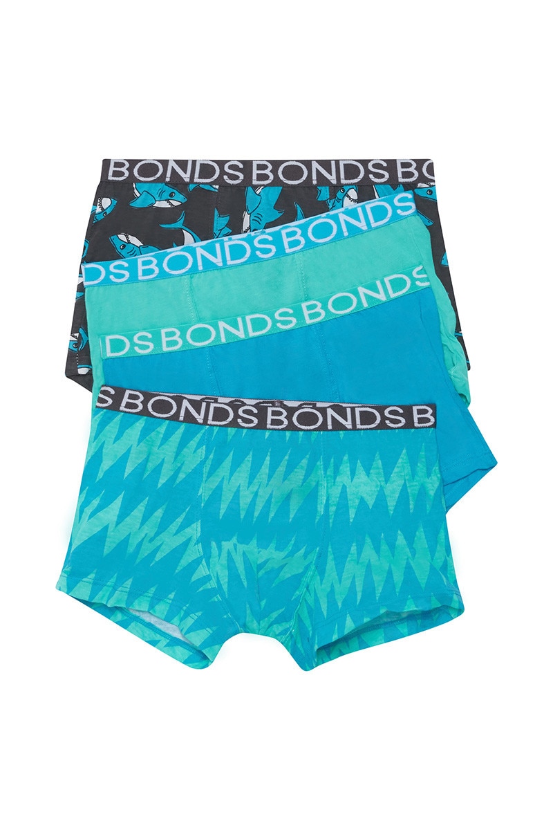 Bonds Boys Trunk 4 Pack | Boys Underwear | UWCF4A