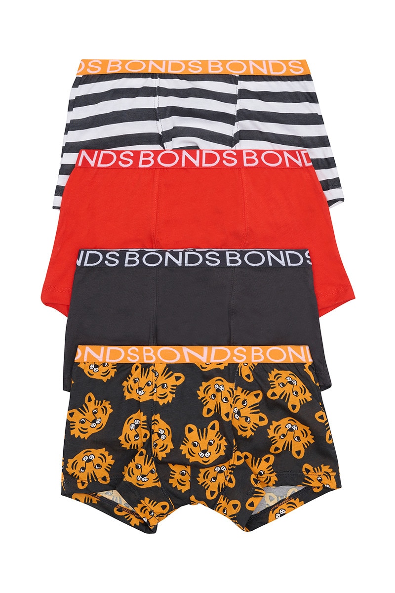 Bonds Boys Trunk 4 Pack | Boys Underwear | UWCF4A