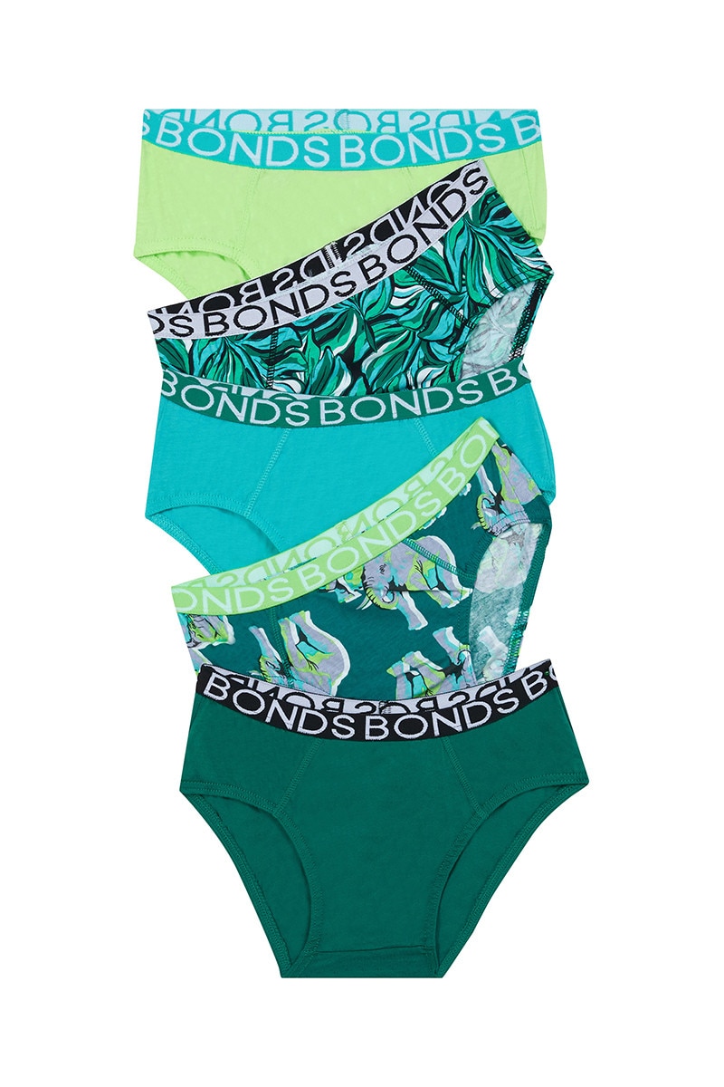 Bonds Boys Brief 5 Pack | Boys Underwear | UWNU5A