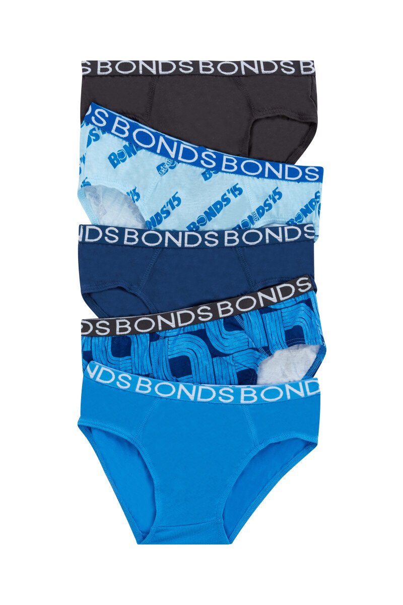 Bonds Boys Brief 5 Pack | Boys Underwear | UWNU5A