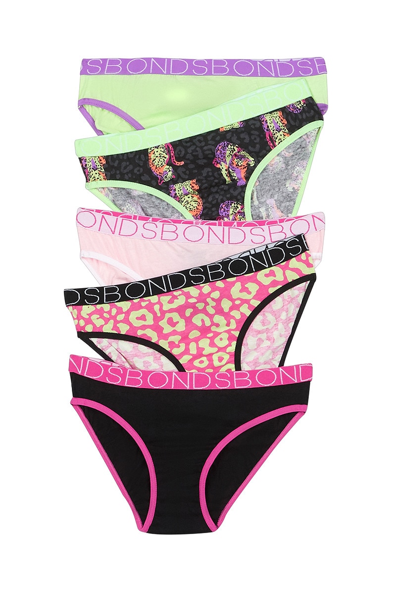 Bonds Girls Bikini 5 Pack Girls Underwear Uwnv5a 2105