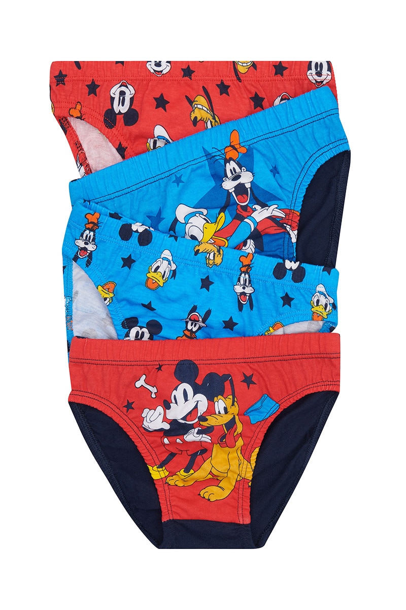 BONDS Mickey Boys Brief 4 Pack | UXBW4R | Mickey