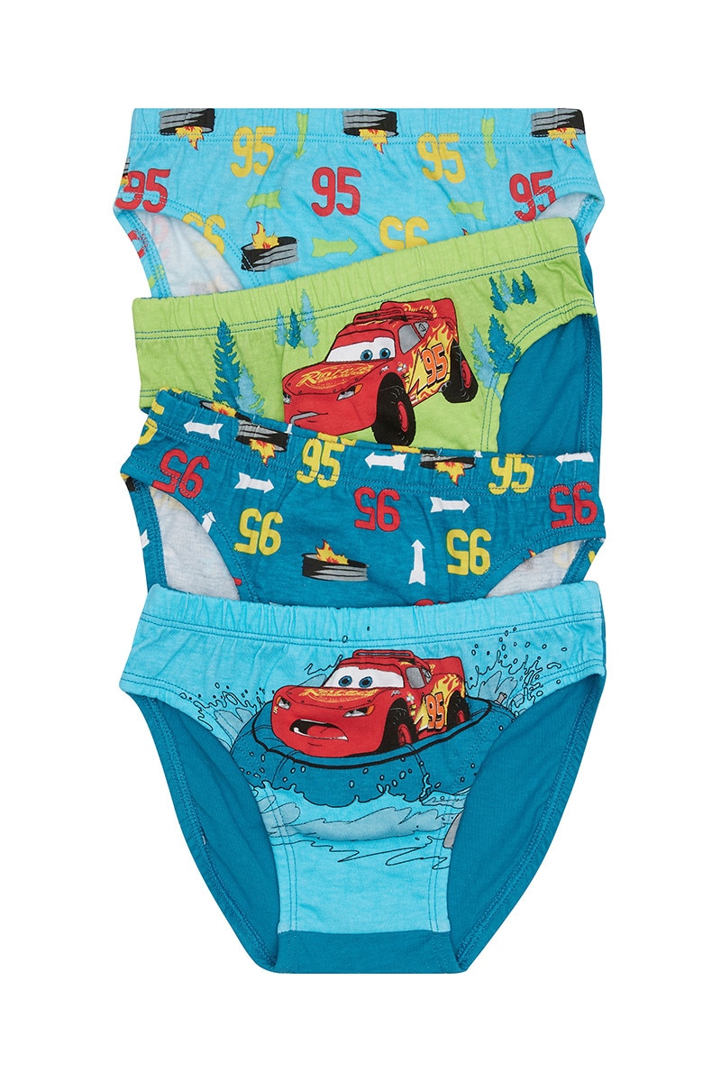 Rio Boys Cars Brief 4 Pack | Boys Underwear | UXLA4R