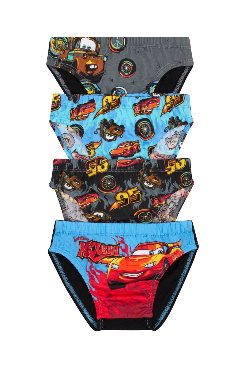 Rio Boys Cars Brief 4 Pack | Boys Underwear | UXLA4R