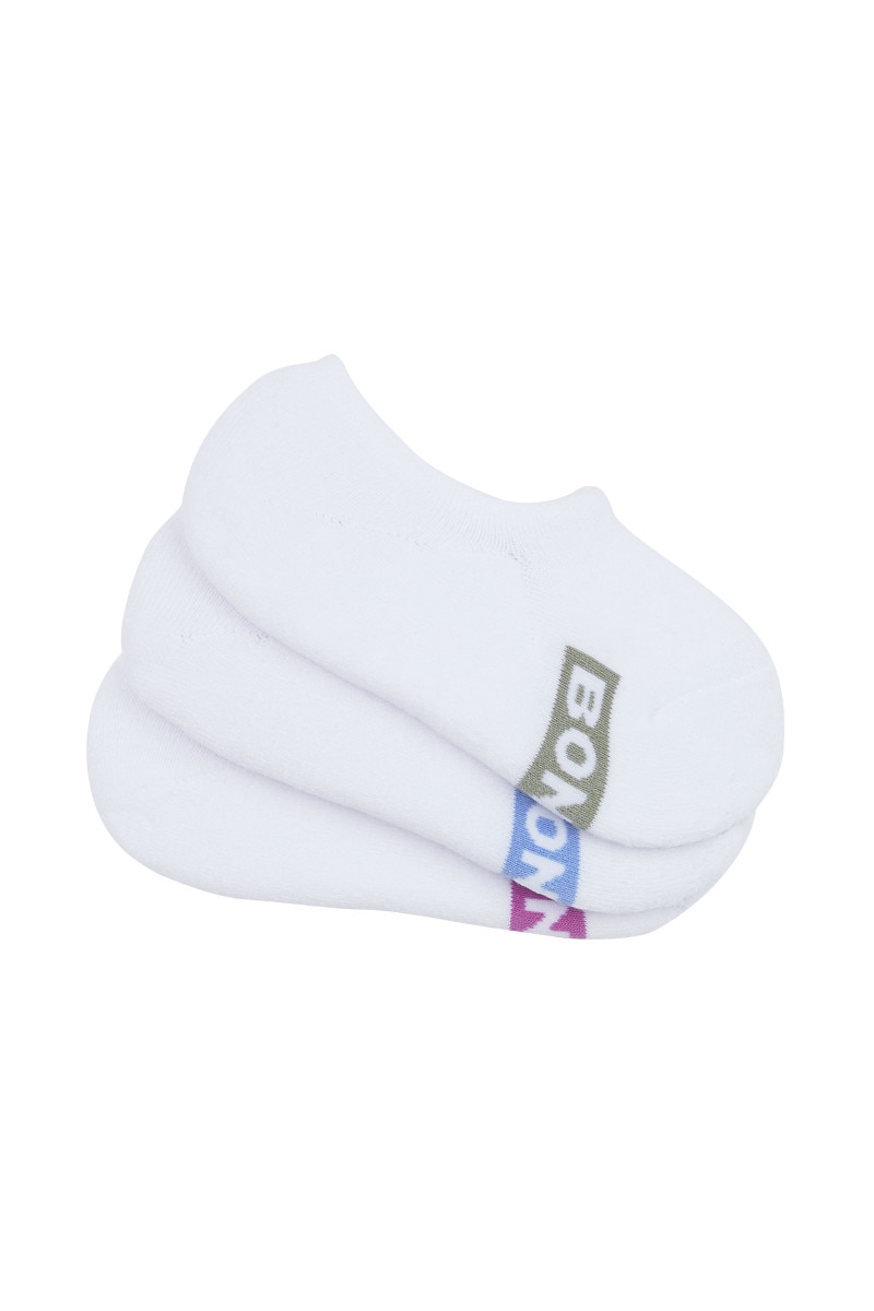 Bonds Womens Logo Cushioned Sneaker Socks 3 Pack | Womens Socks | LXTA3N