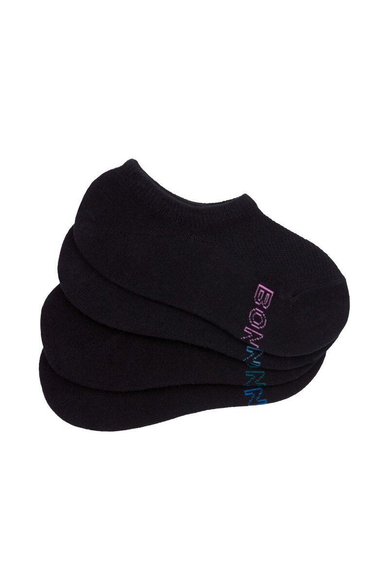 Bonds Womens Logo Light Sneaker Socks 4 Pack | Womens Socks | LXTC4N