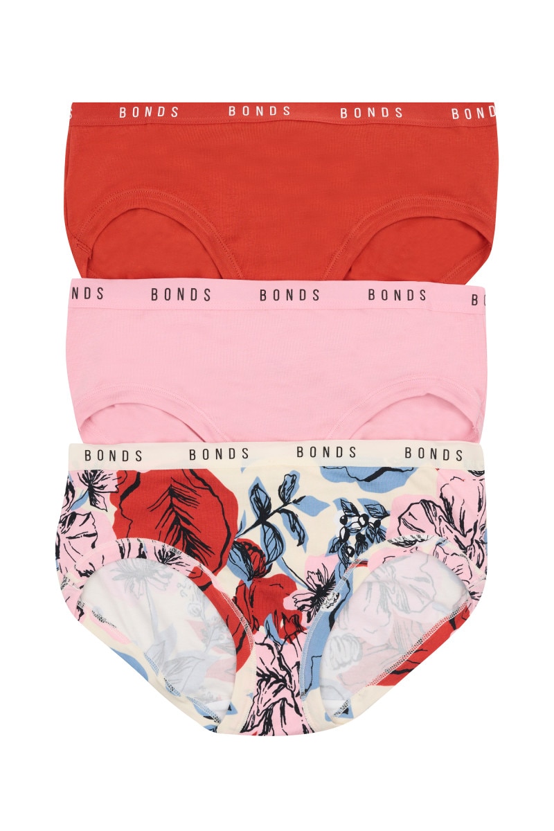 Bonds Cottontails Midi 3 Pack | Womens Underwear | WTNDA