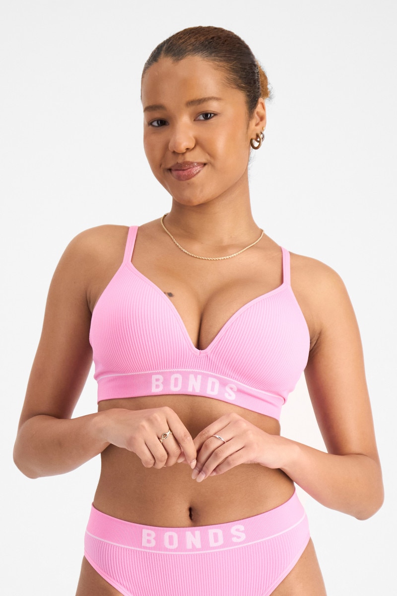 Bonds Retro Rib Seamless Wirefree Bra | Womens Bra | YXF7Y